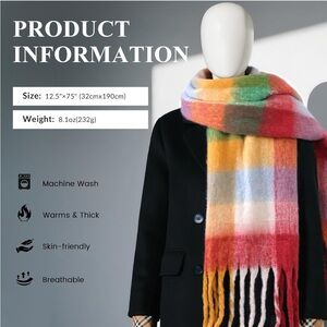 Accessories | Multicolor Plaid Womens Scarf | Poshmark